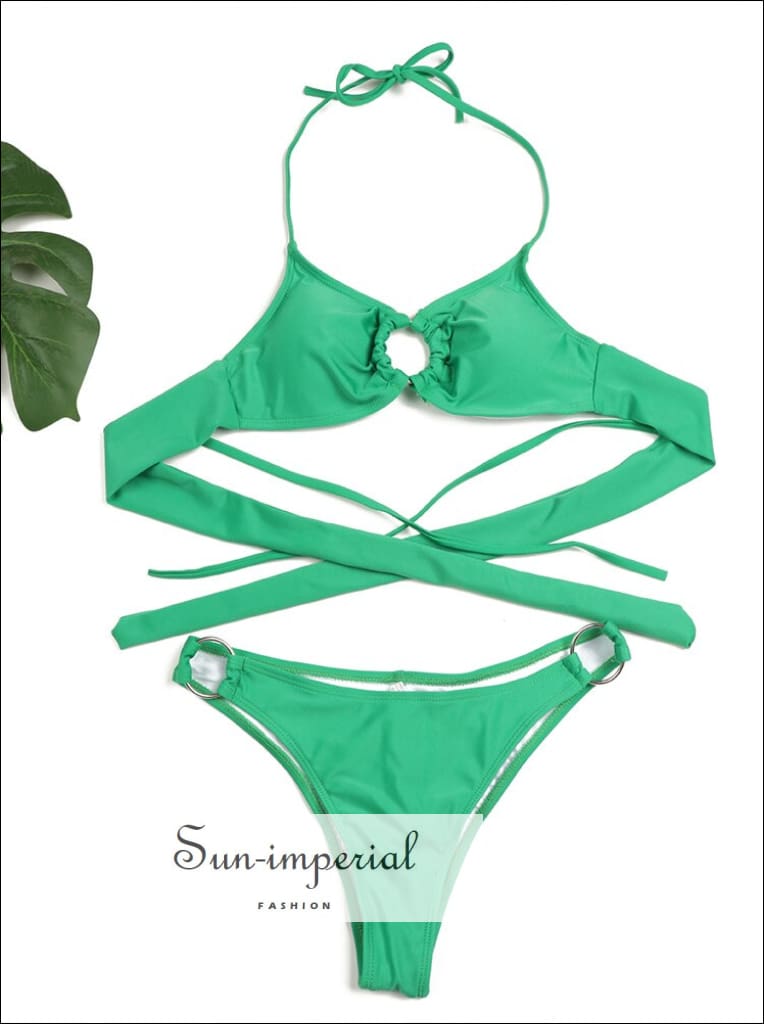 Sun-imperial - women’s solid bikini set with center ring detail – Sun ...