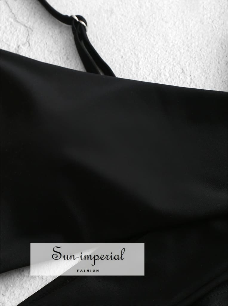 Sun-imperial - crossover high leg tankini swimsuit high waist patchwork ...